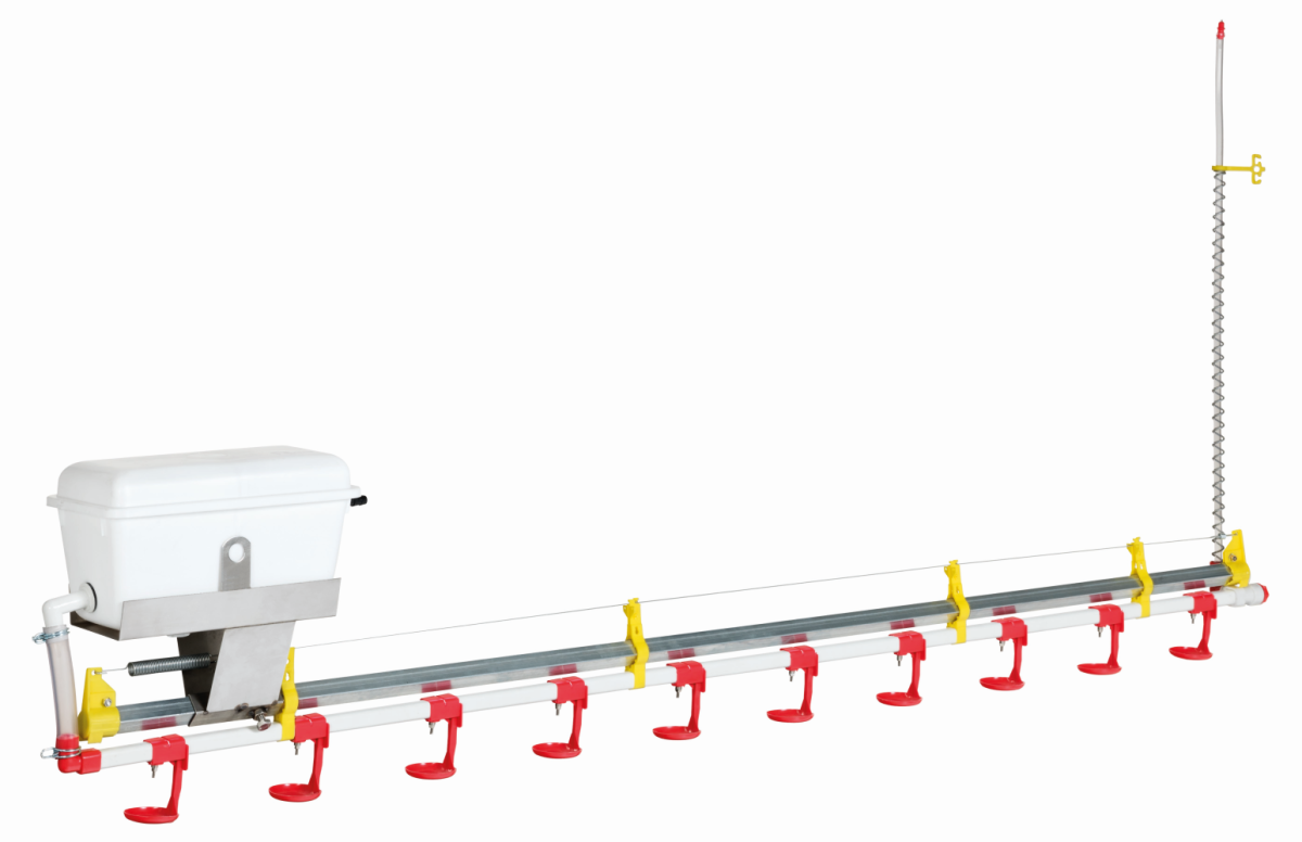 Drikkenippelsystem komplet - 2 meter / 10 nipler - Mono-Flow ...